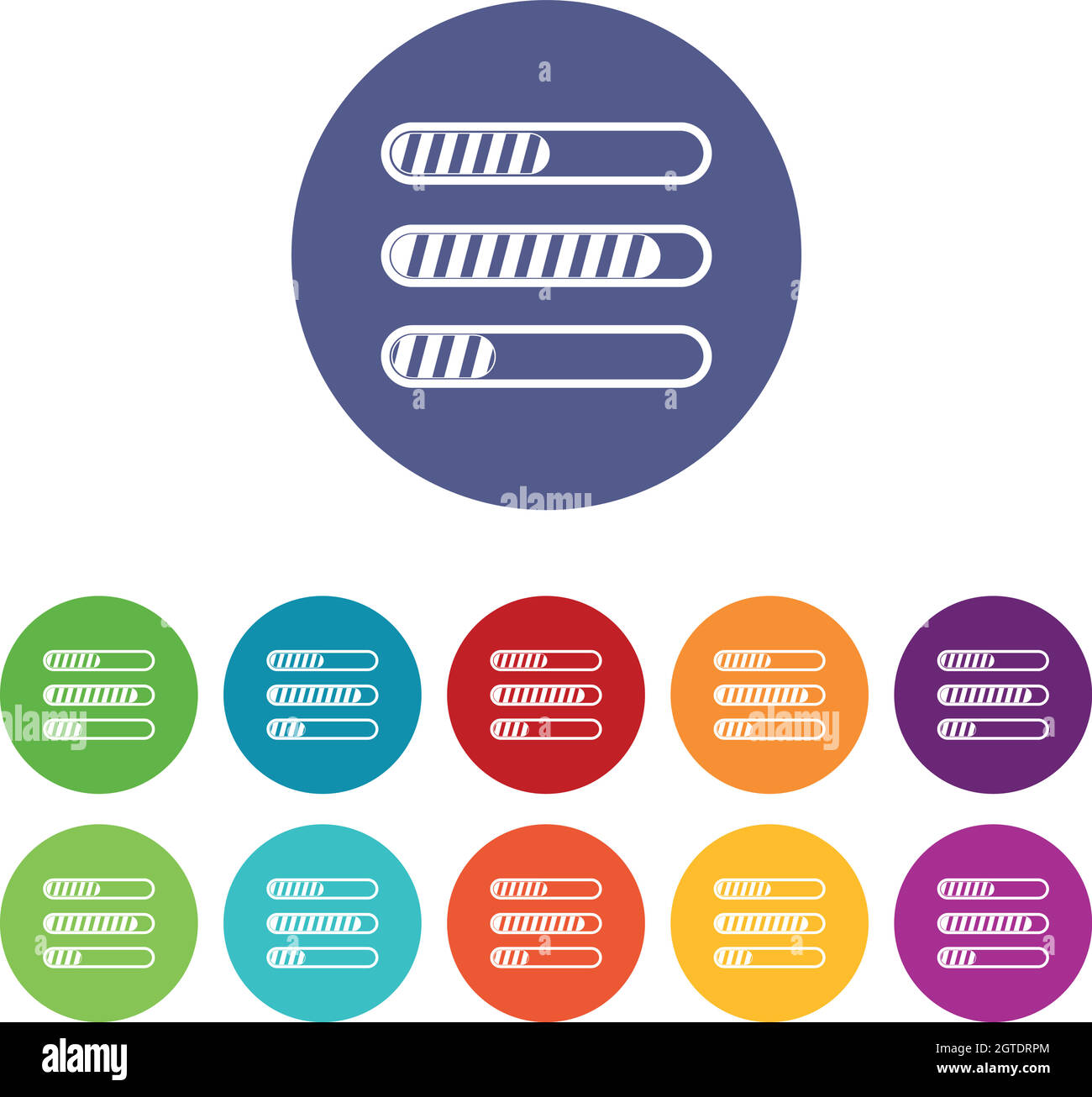 Sign horizontal columns load set icons Stock Vector Image & Art - Alamy