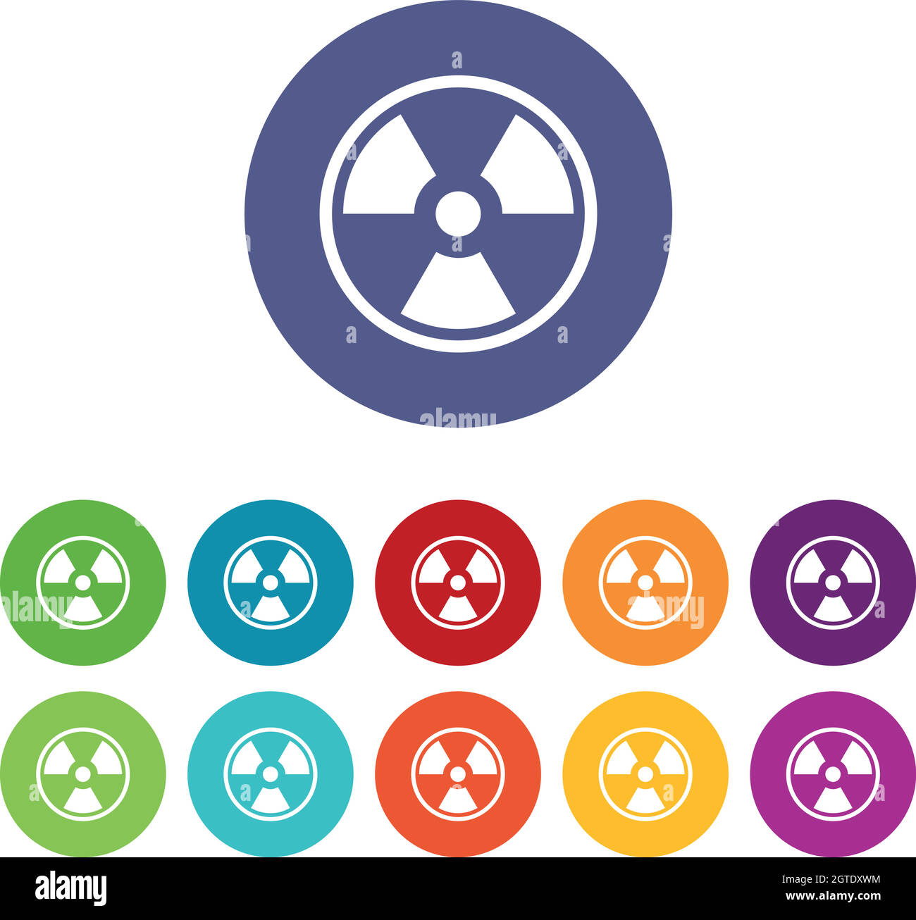Danger nuclear set icons Stock Vector Image & Art - Alamy