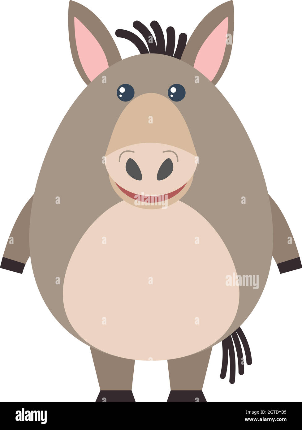 Cute funny donkey on Stock Vector Images - Alamy