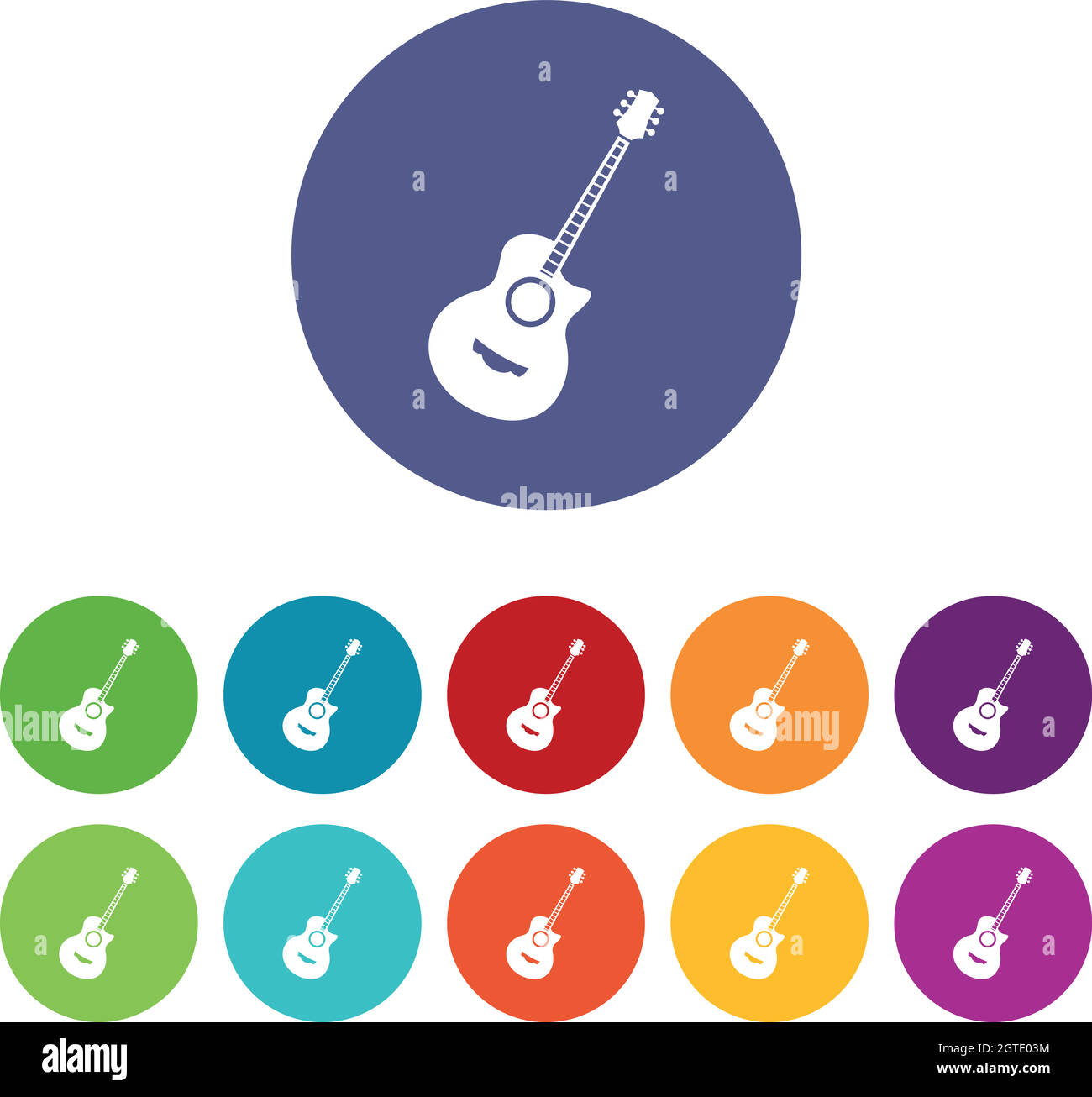 Classical guitar set icons Stock Vector Image & Art - Alamy