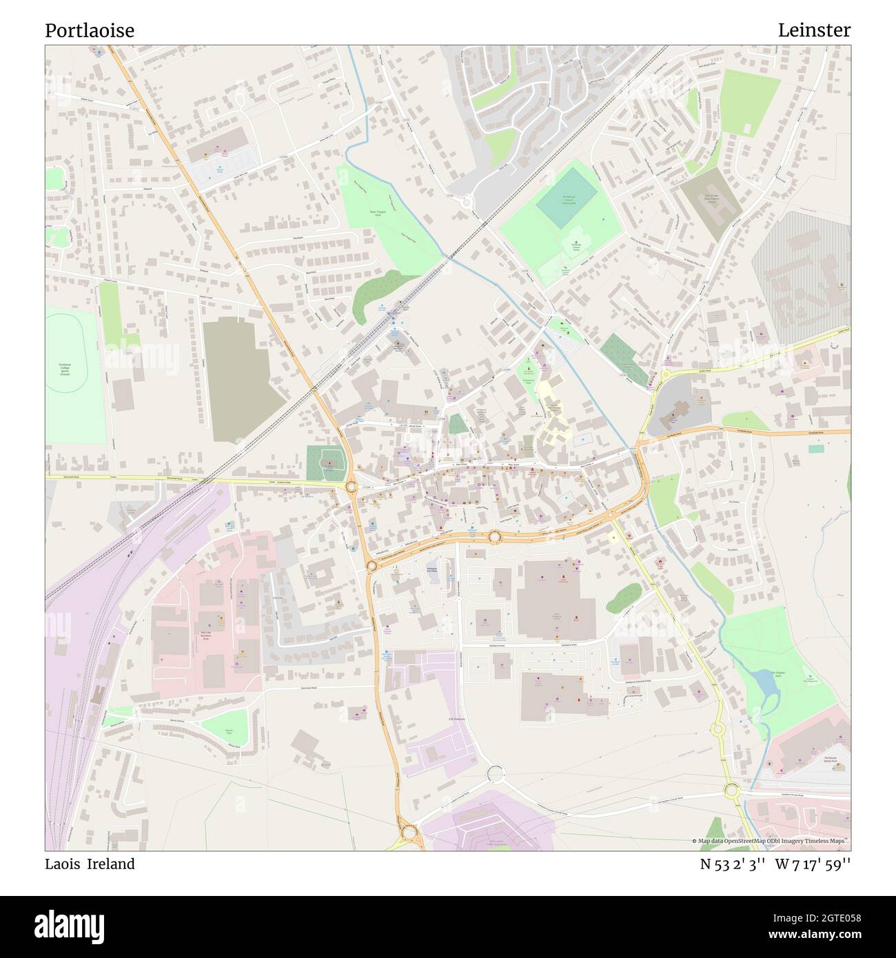Map of portlaoise Cut Out Stock Images & Pictures - Alamy