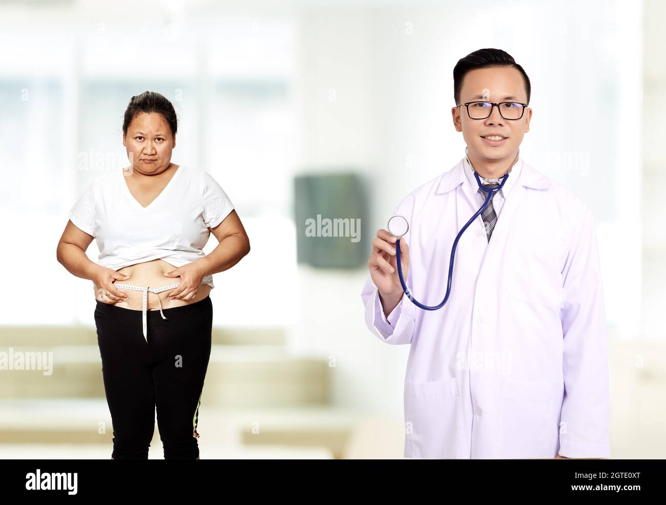 Female overweight patient hi-res stock photography and images - Alamy