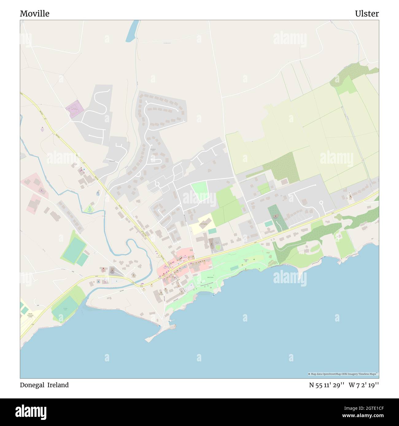 Map of moville Cut Out Stock Images & Pictures - Alamy