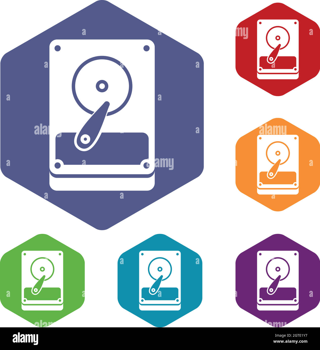 HDD icons set Stock Vector Image & Art - Alamy