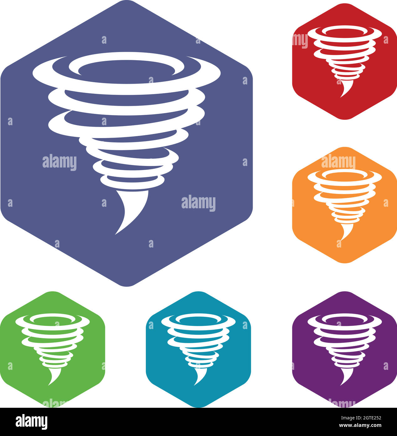 Tornado icons set hurricane hi-res stock photography and images - Alamy