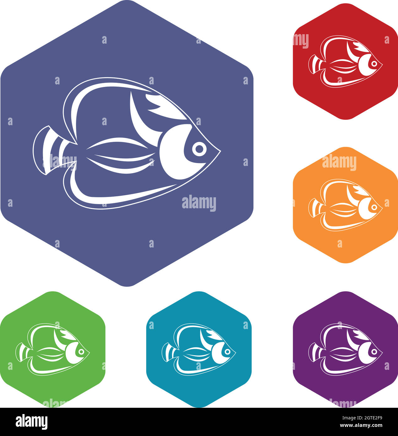Fish icons set Stock Vector Image & Art - Alamy
