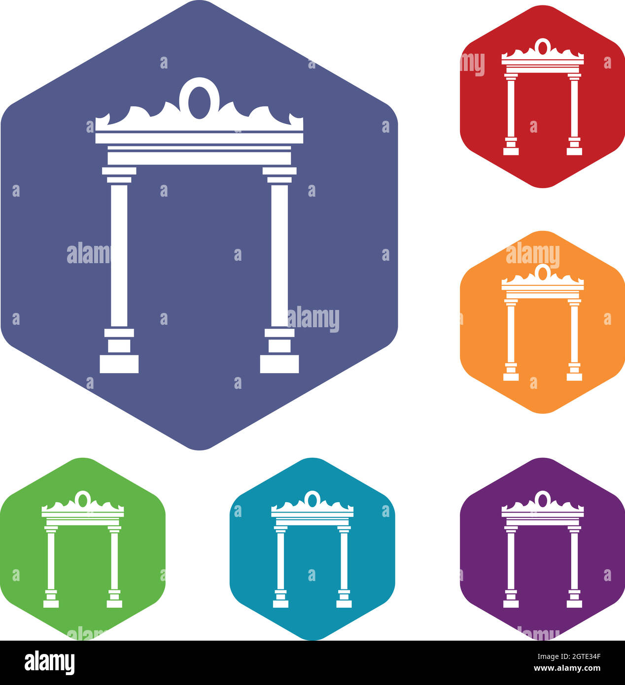 Arch icons set Stock Vector Image & Art - Alamy