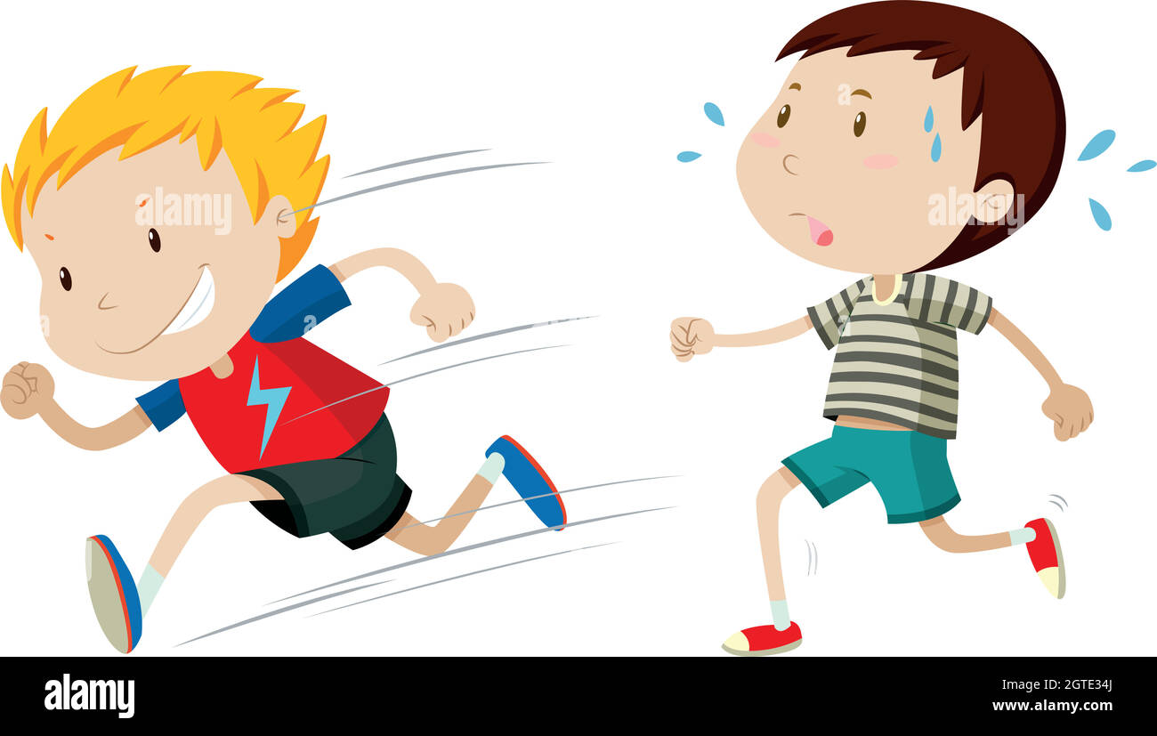Two boys running fast and slow Stock Vector Image & Art - Alamy Two boys running fast and slow Stock Vector Image & Art - Alamy