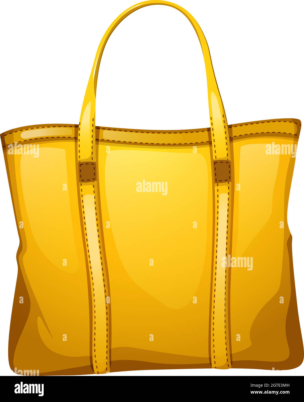 A yellow leather bag Stock Vector Image & Art - Alamy