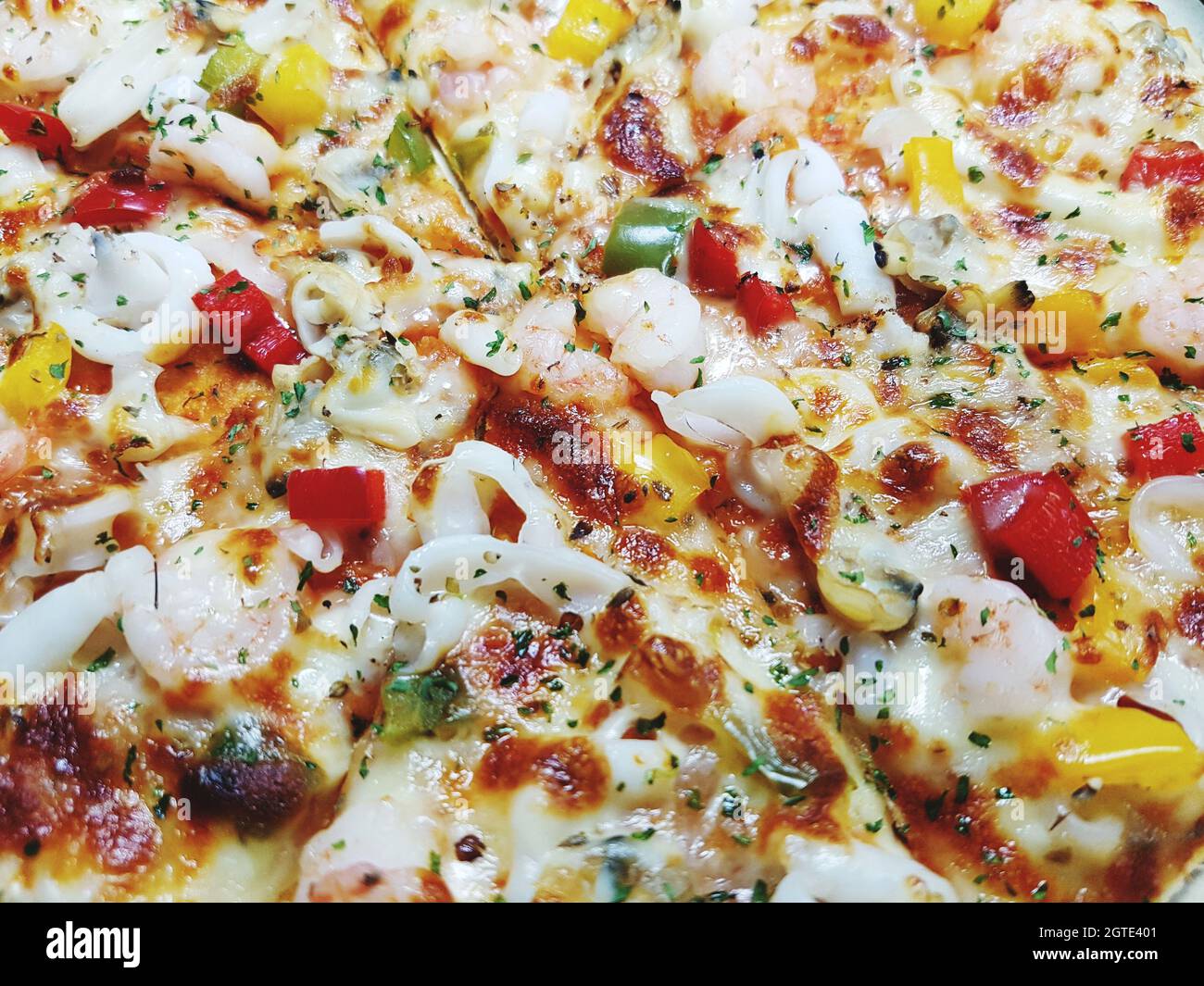 Full english pizza hi-res stock photography and images - Alamy