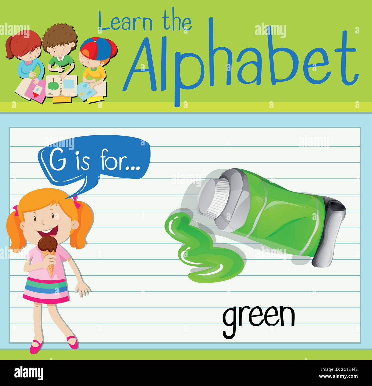 Flashcard letter G is for green Stock Vector Image & Art - Alamy