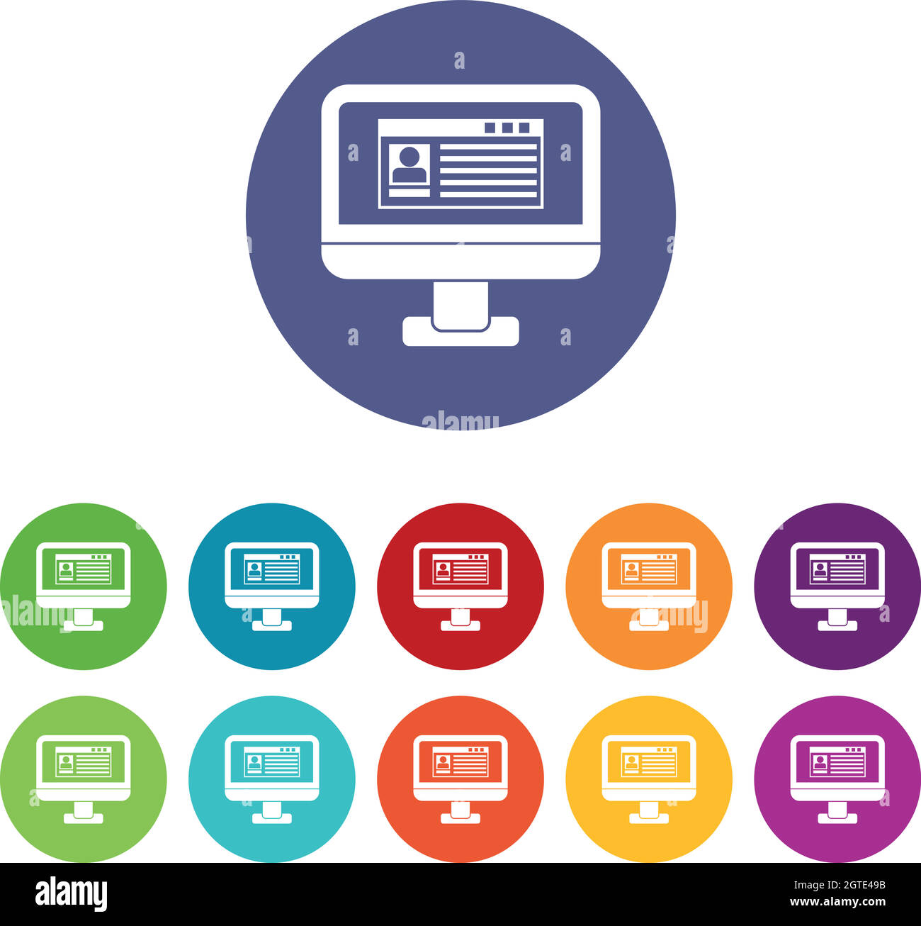 Profile screen element Stock Vector Images - Alamy