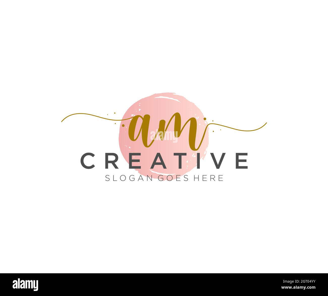 AM Feminine logo beauty monogram and elegant logo design, handwriting ...