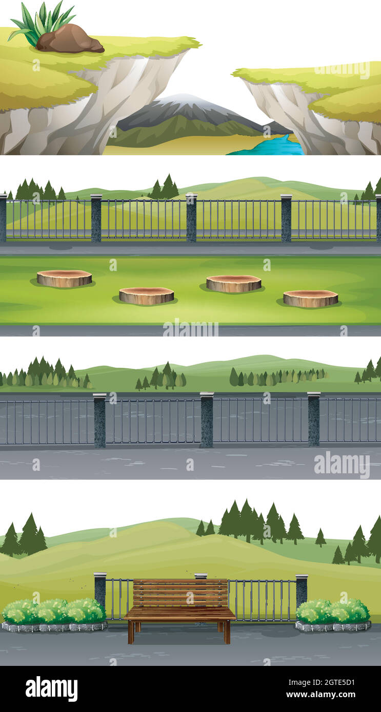 Set of national park scene Stock Vector Image & Art - Alamy
