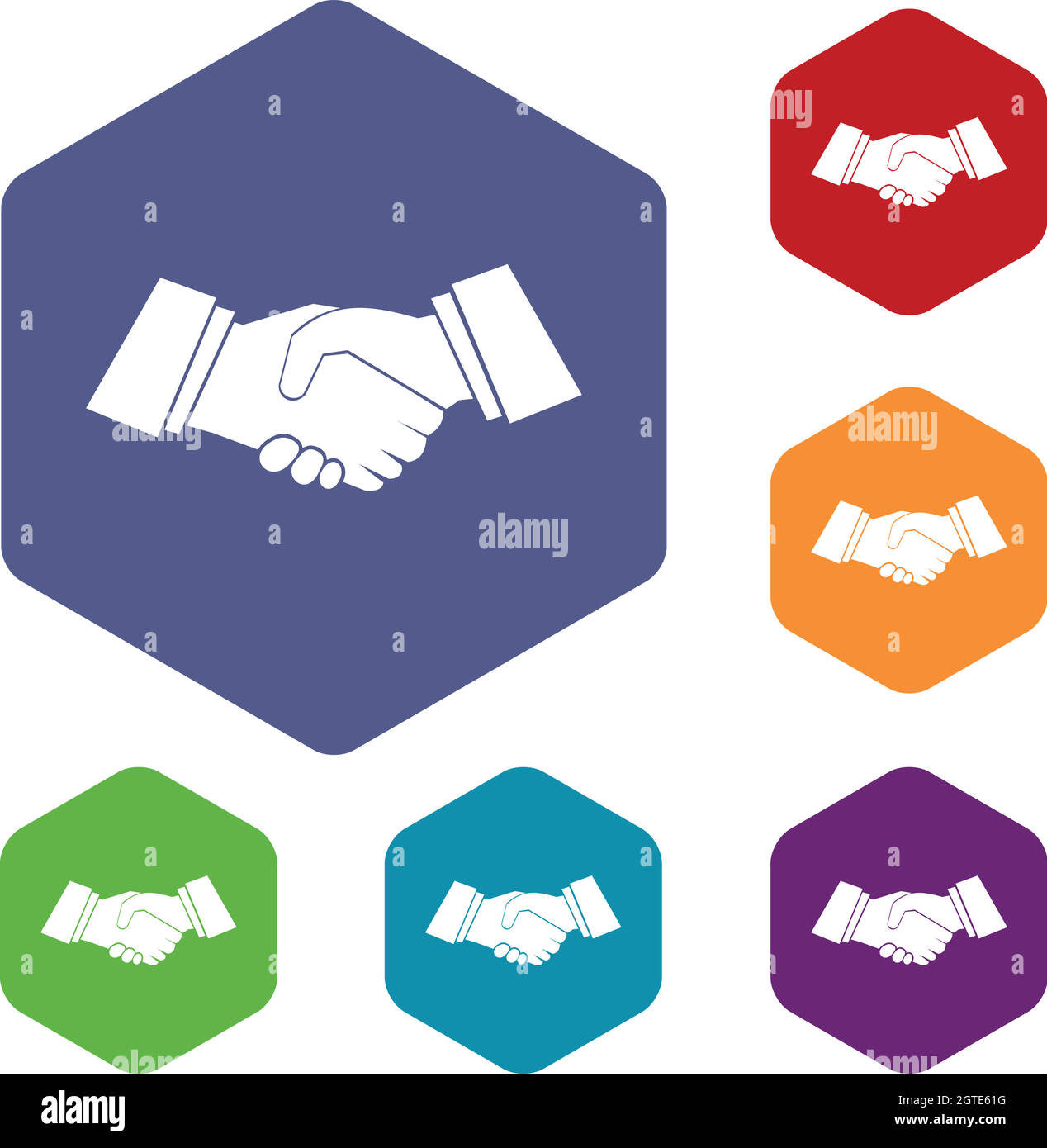 Handshake icons set Stock Vector Image & Art - Alamy
