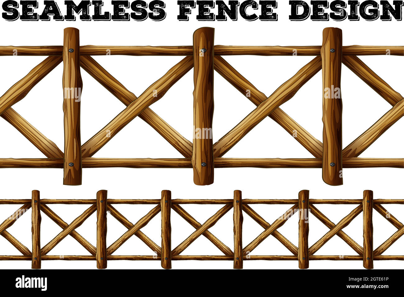 Fence design with wooden fence Stock Vector Image & Art - Alamy