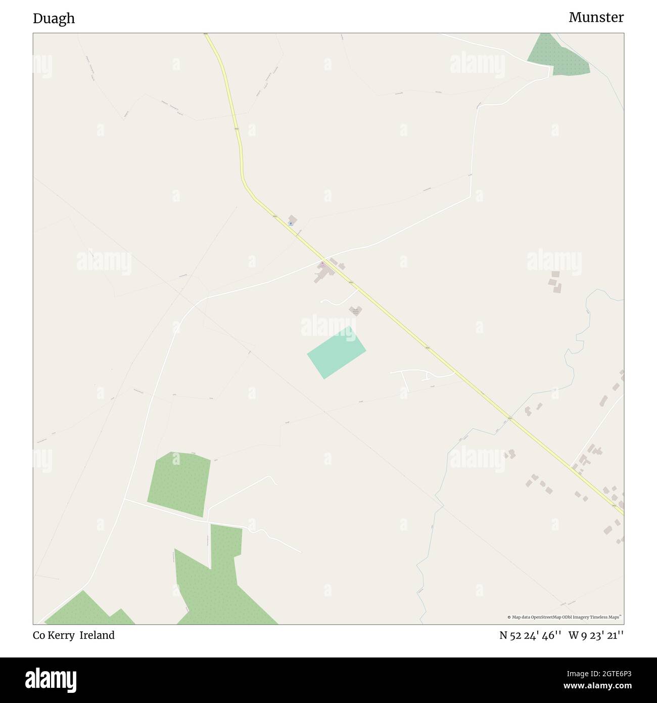 Duagh, Co Kerry, Ireland, Munster, N 52 24' 46'', W 9 23' 21'', map ...