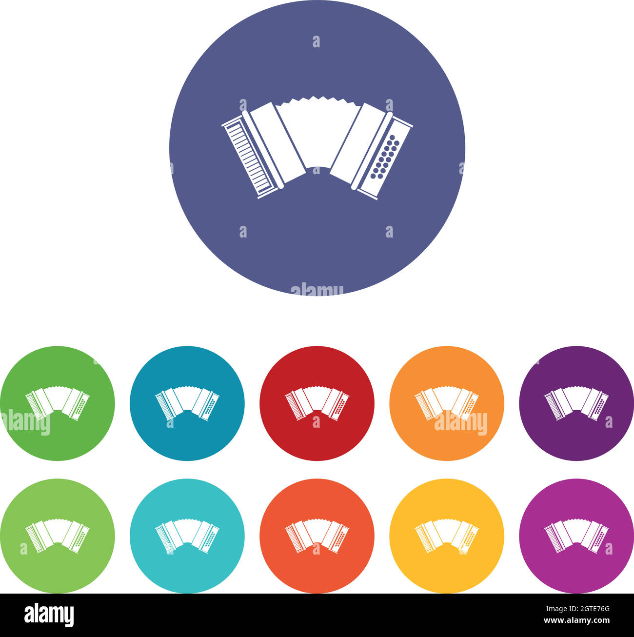 Accordion set icons Stock Vector Image & Art - Alamy