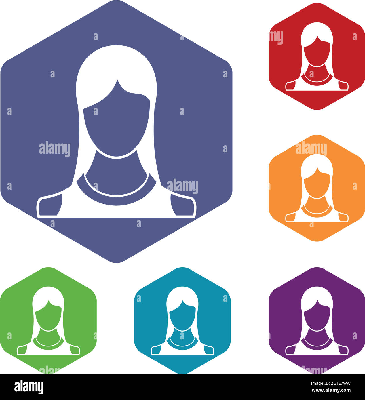 Woman icons set Stock Vector Image & Art - Alamy