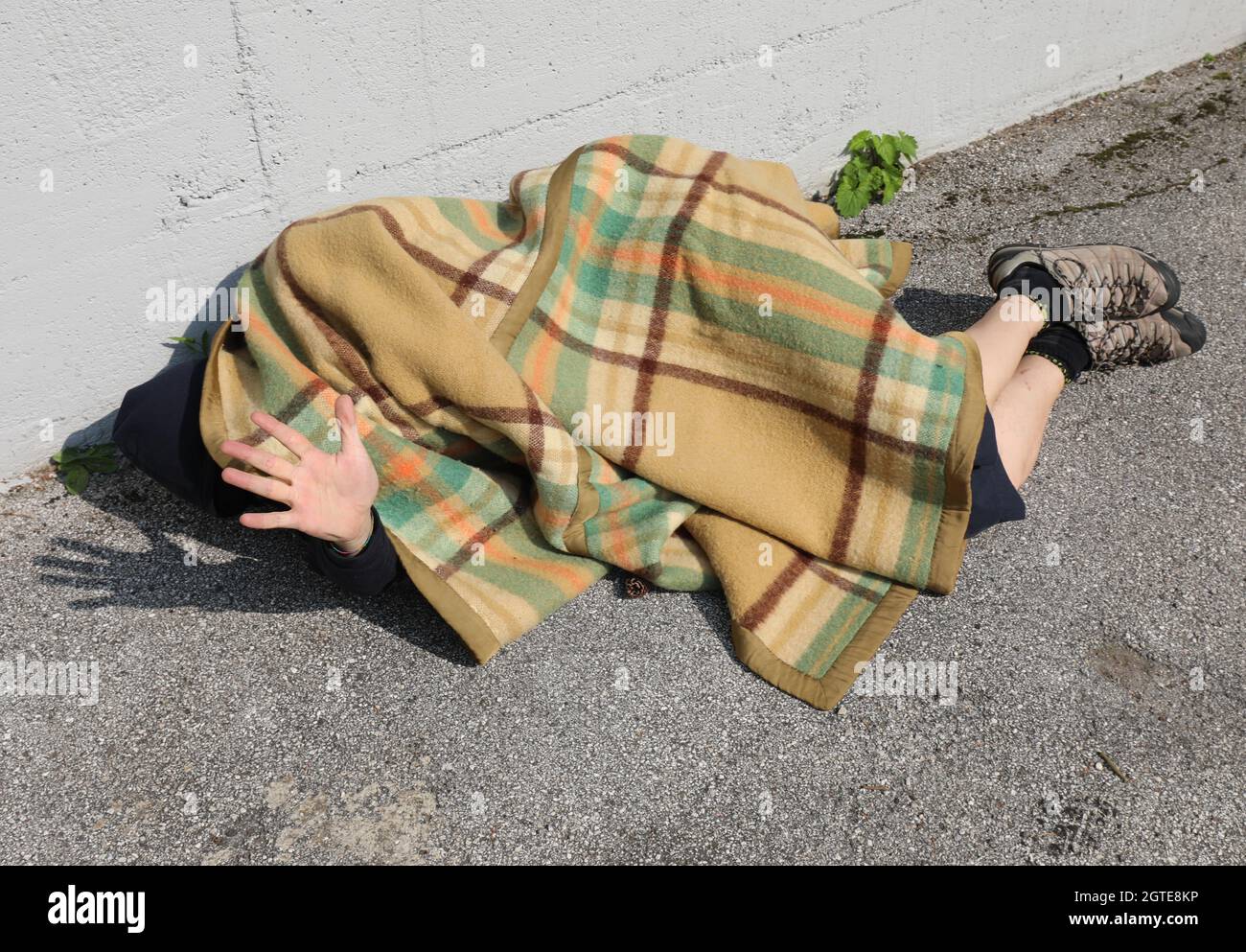 Young homeless person bed hi-res stock photography and images - Alamy