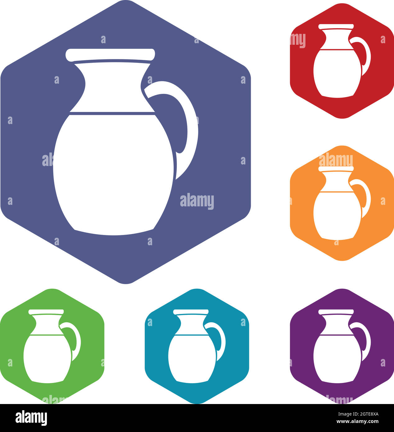 Jug of milk icons set Stock Vector Image & Art - Alamy