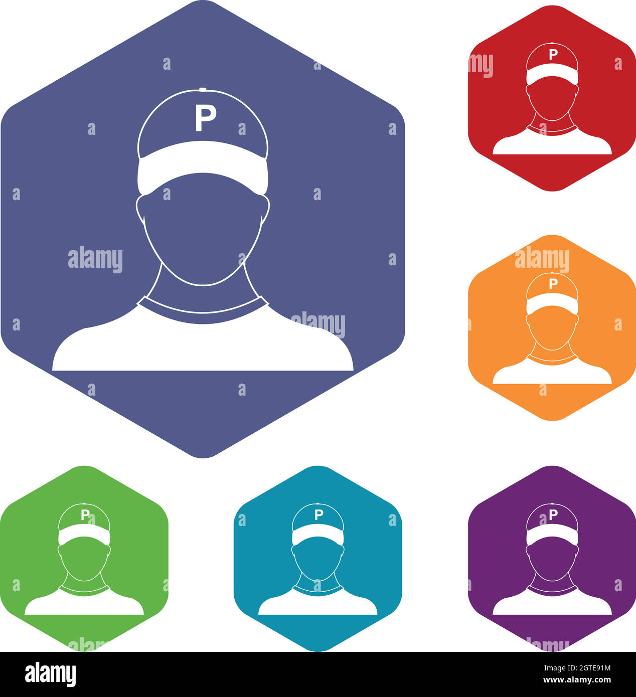 Parking attendant icons set Stock Vector Image & Art - Alamy