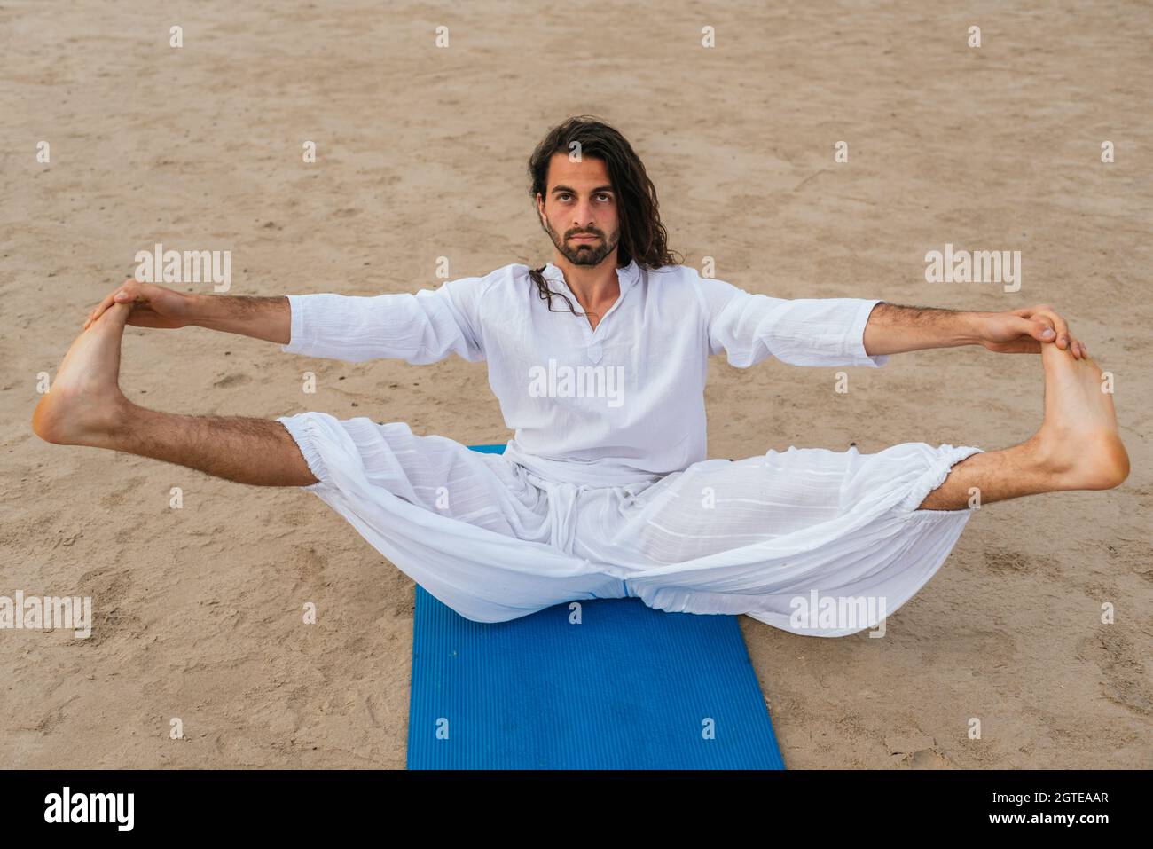 Hippie meditating outdoors hi-res stock photography and images - Alamy
