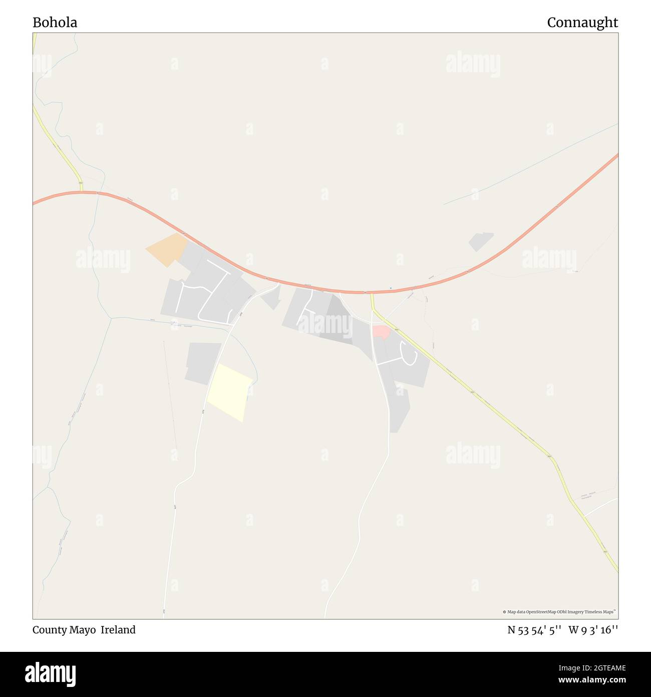 Bohola, County Mayo, Ireland, Connaught, N 53 54' 5'', W 9 3' 16'', map ...