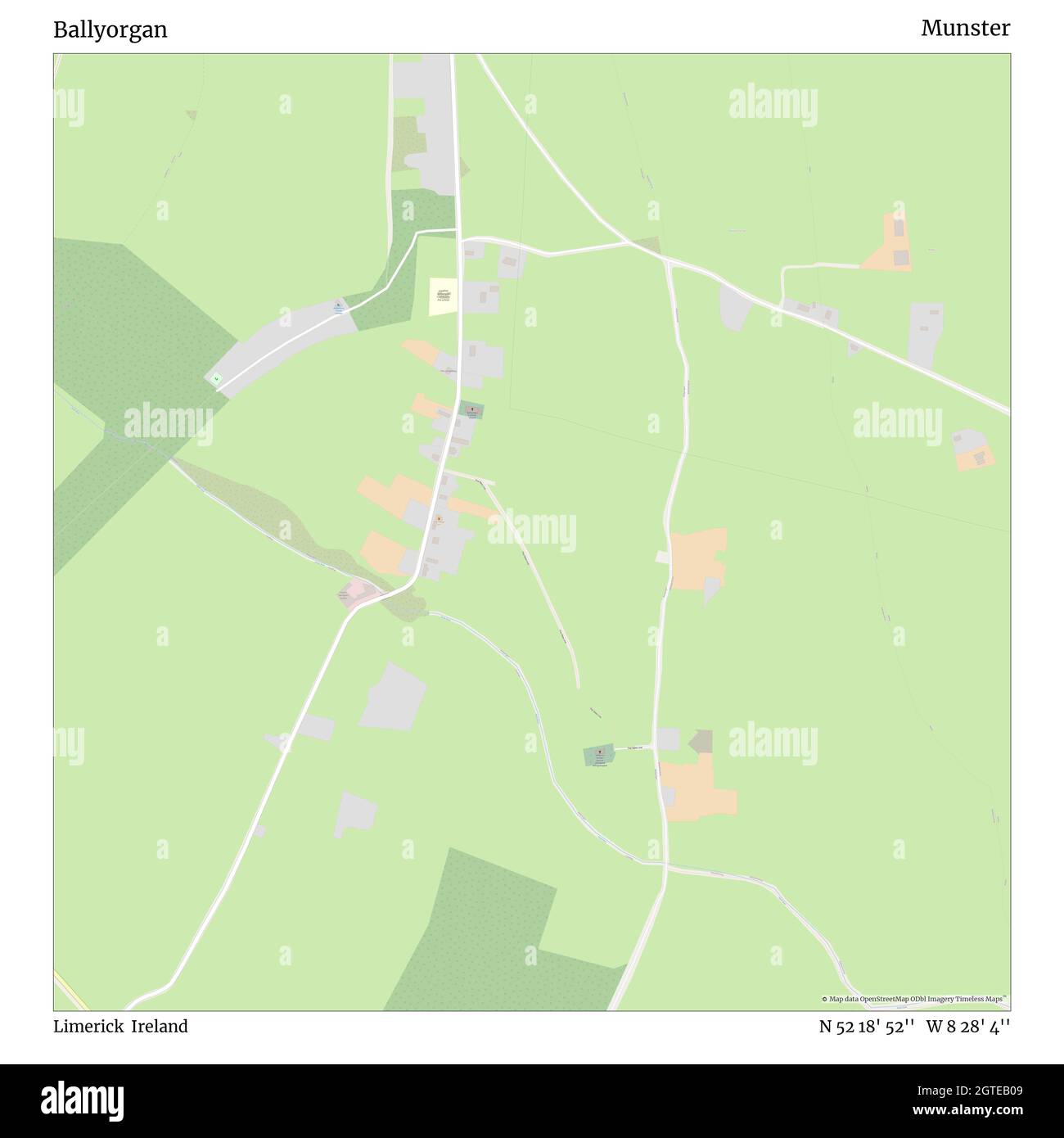 Ballyorgan, Limerick, Ireland, Munster, N 52 18' 52'', W 8 28' 4'', map ...