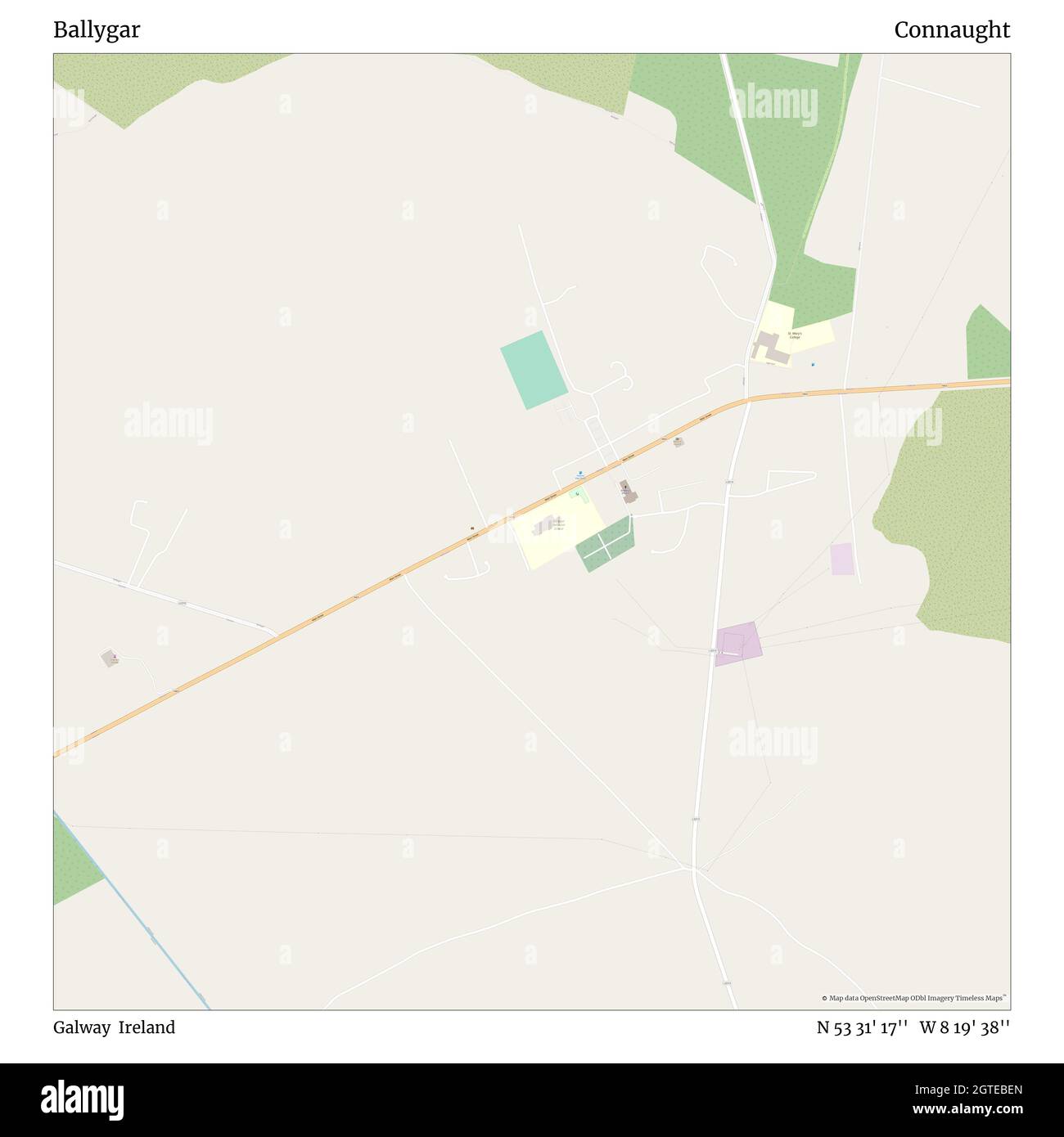 Ballygar, Galway, Ireland, Connaught, N 53 31' 17'', W 8 19' 38'', map ...