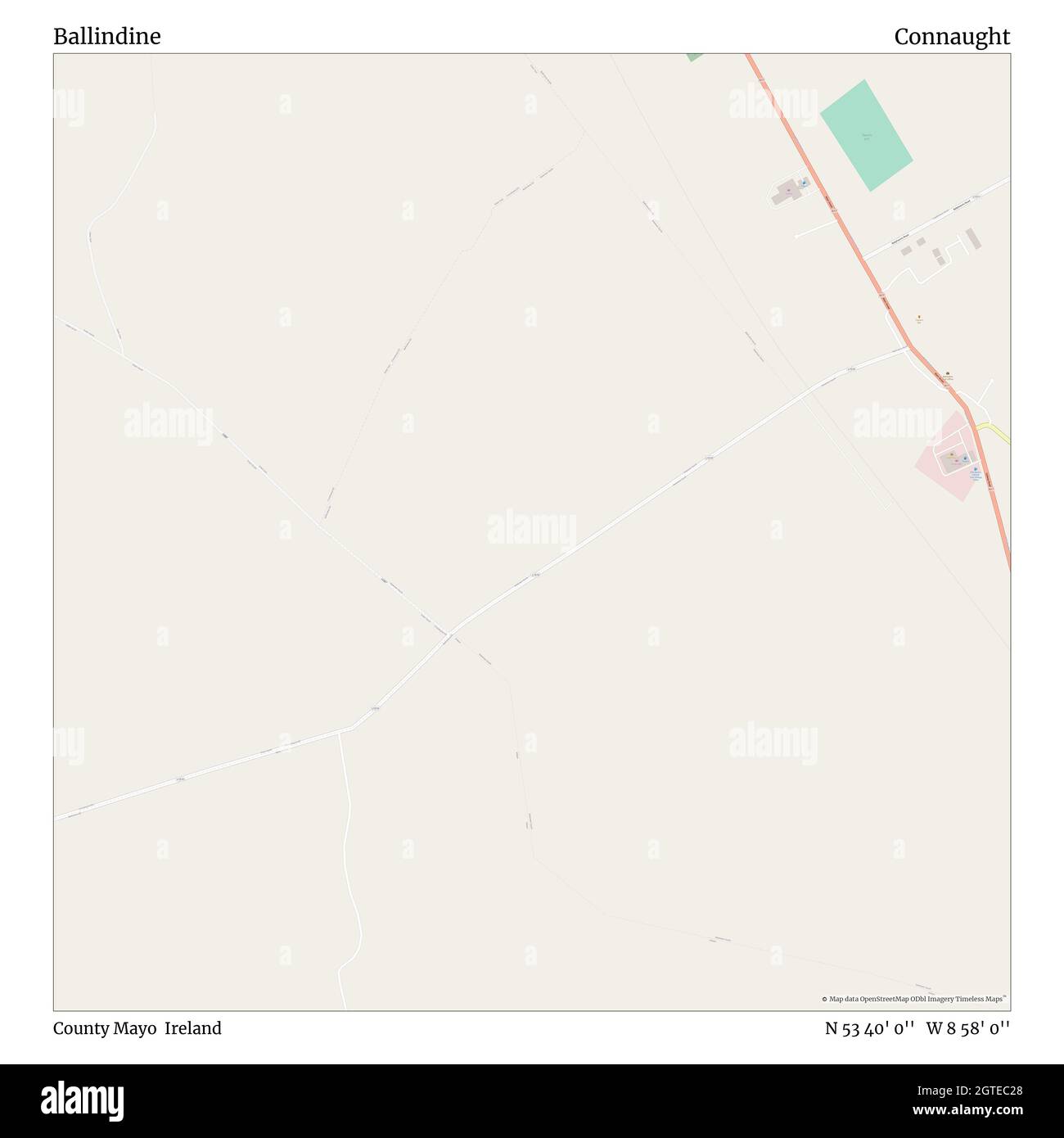 Ballindine, County Mayo, Ireland, Connaught, N 53 40' 0'', W 8 58' 0 ...