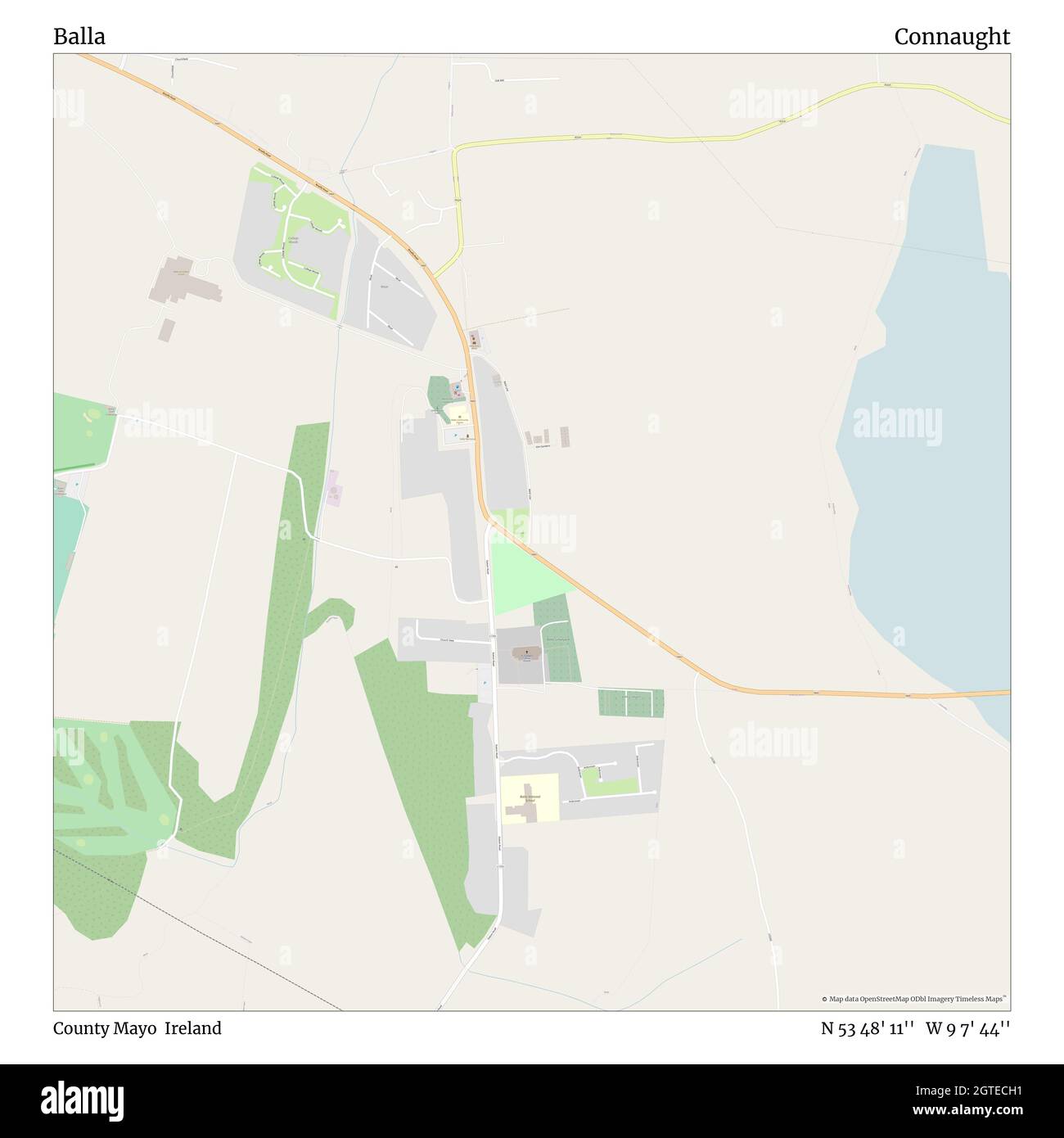 Balla, County Mayo, Ireland, Connaught, N 53 48' 11'', W 9 7' 44'', map ...