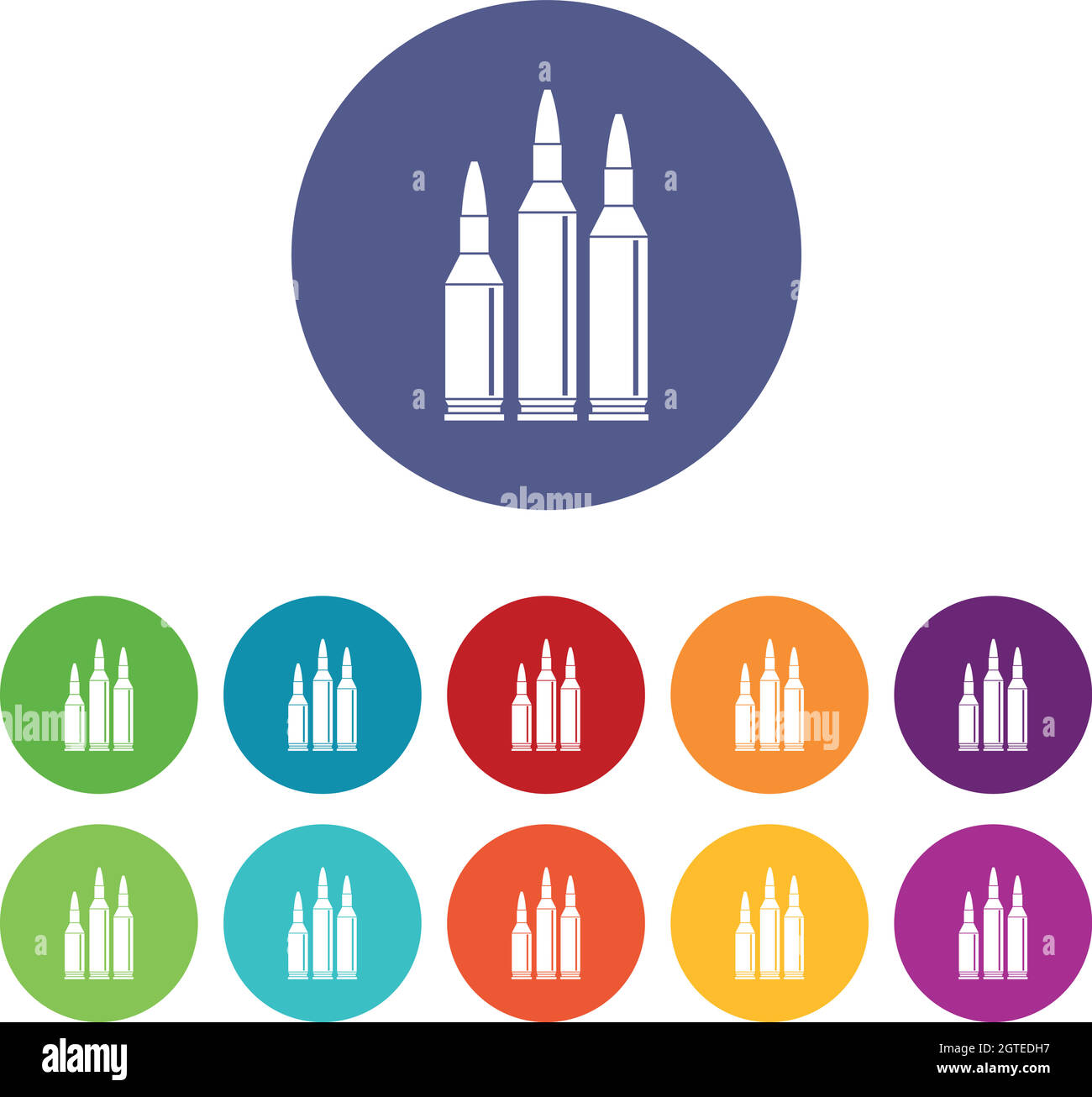 Bullet ammunition set icons Stock Vector Image & Art - Alamy