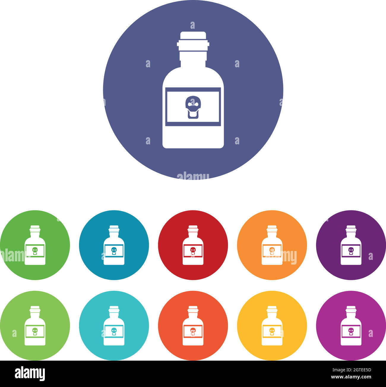 Poison bottle set icons Stock Vector Image & Art - Alamy
