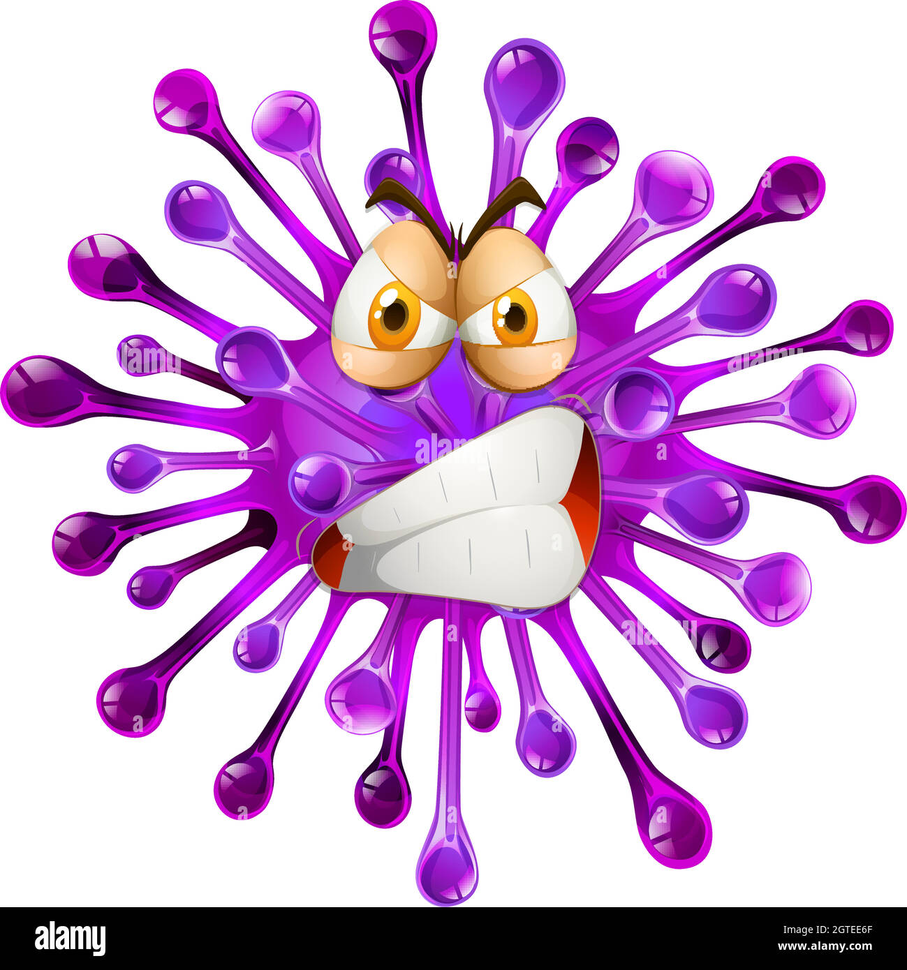 Purple freeform with angry face Stock Vector Image & Art - Alamy