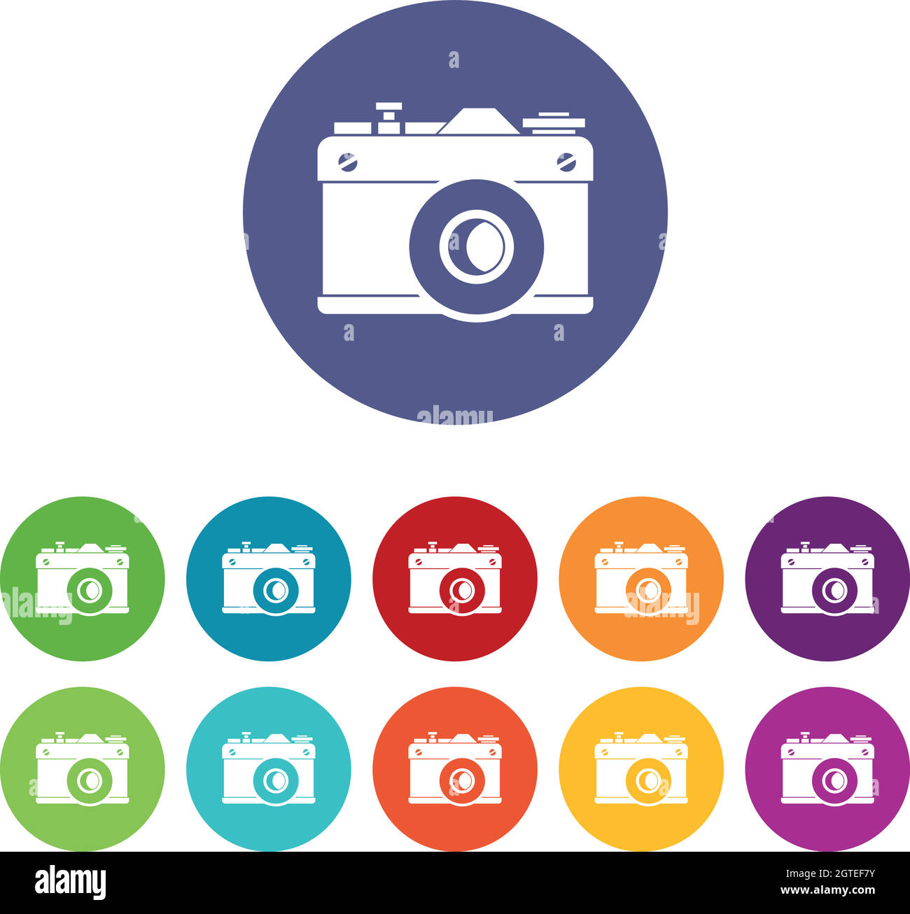 Retro camera set icons Stock Vector Image & Art - Alamy