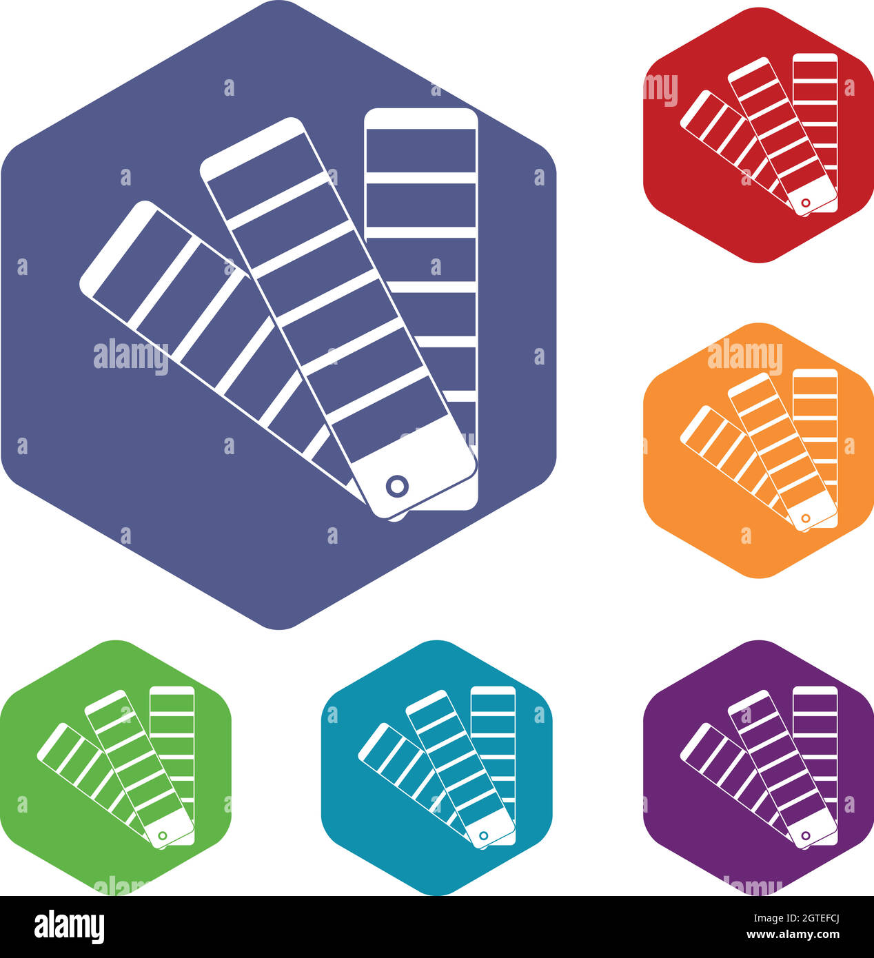 Paint color selection booklet icons set Stock Vector Image & Art - Alamy