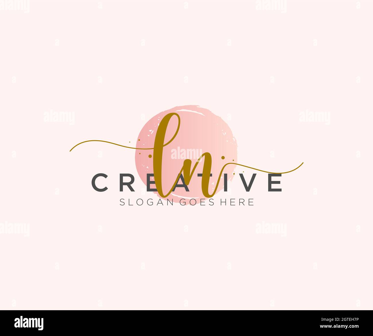 LN Feminine logo beauty monogram and elegant logo design, handwriting ...