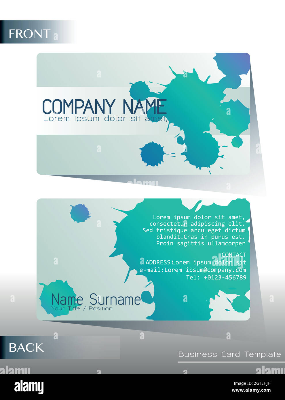 Number logo corporate business card Stock Vector Images - Alamy