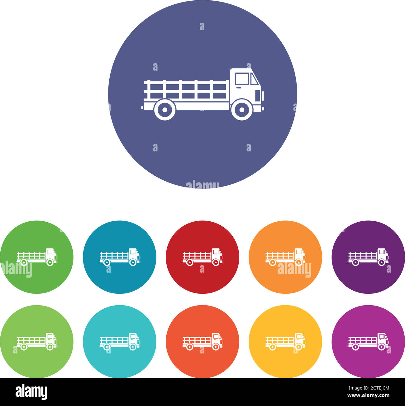 Truck set icons Stock Vector Image & Art - Alamy