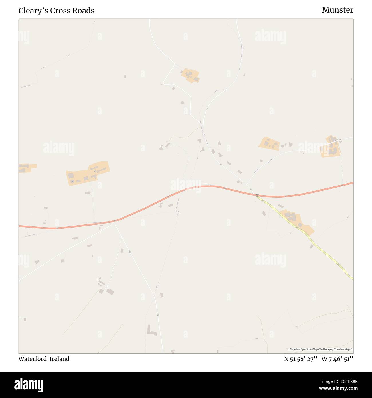 Cleary’s Cross Roads, Waterford, Ireland, Munster, N 51 58' 27'', W 7 ...