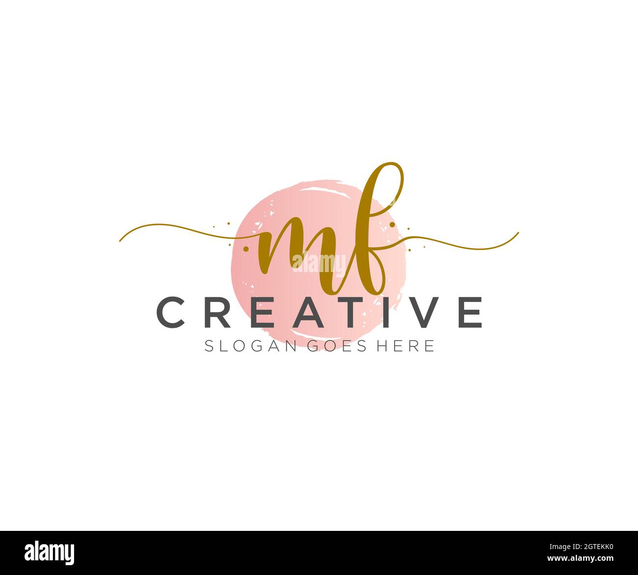 MF Feminine logo beauty monogram and elegant logo design, handwriting ...