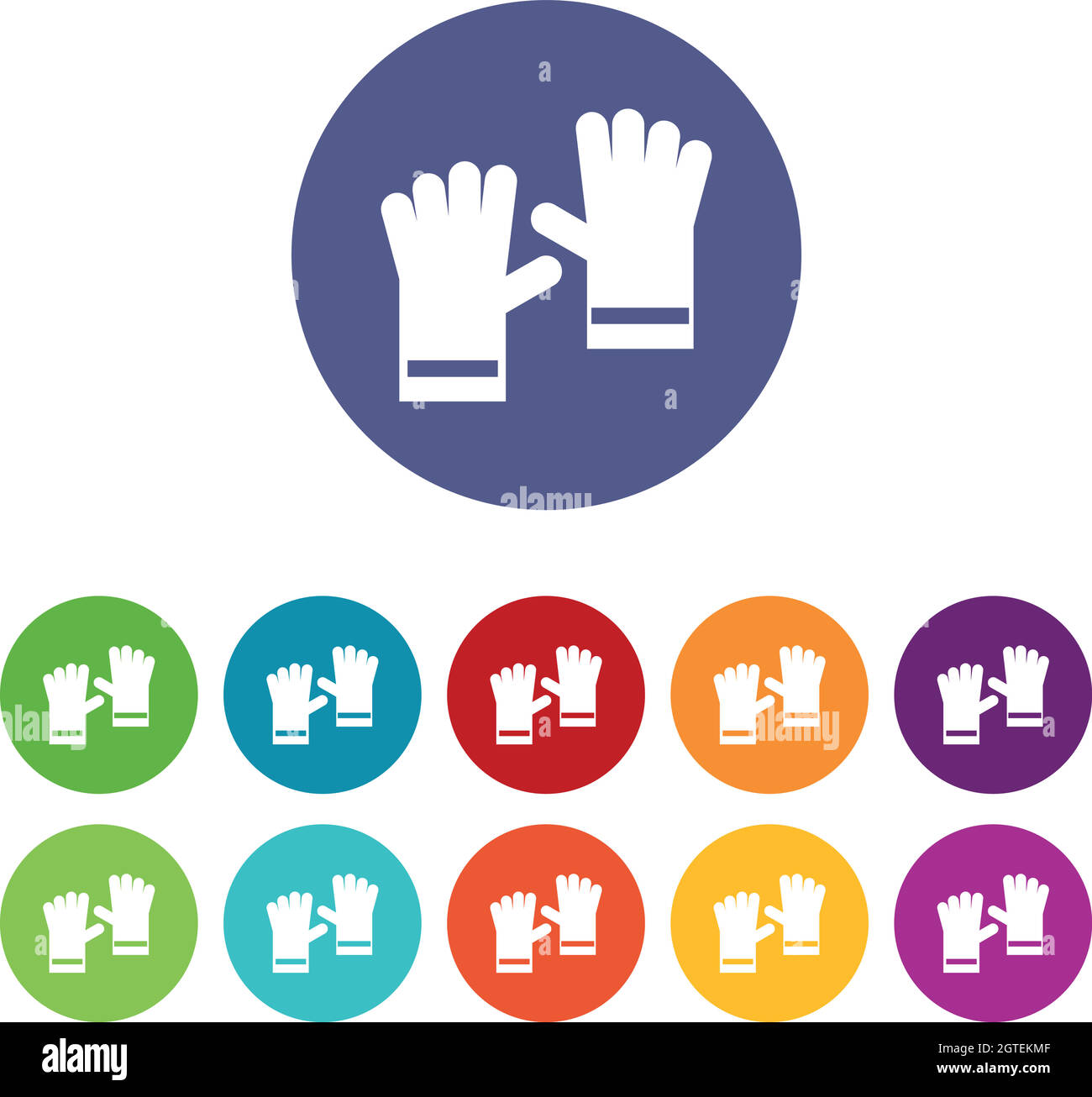 Rubber gloves set icons Stock Vector Image & Art - Alamy