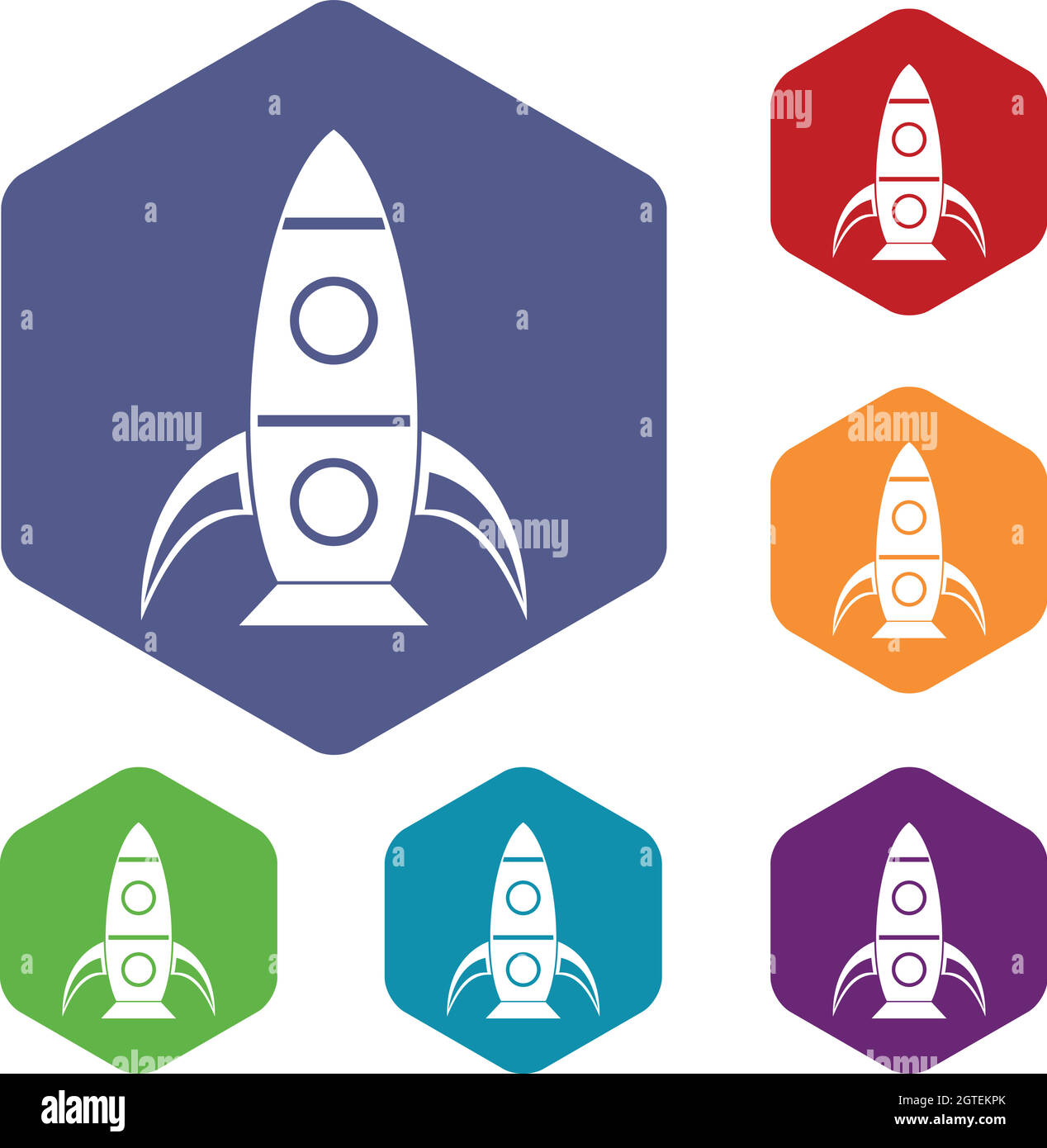 Rocket icons set Stock Vector Image & Art - Alamy