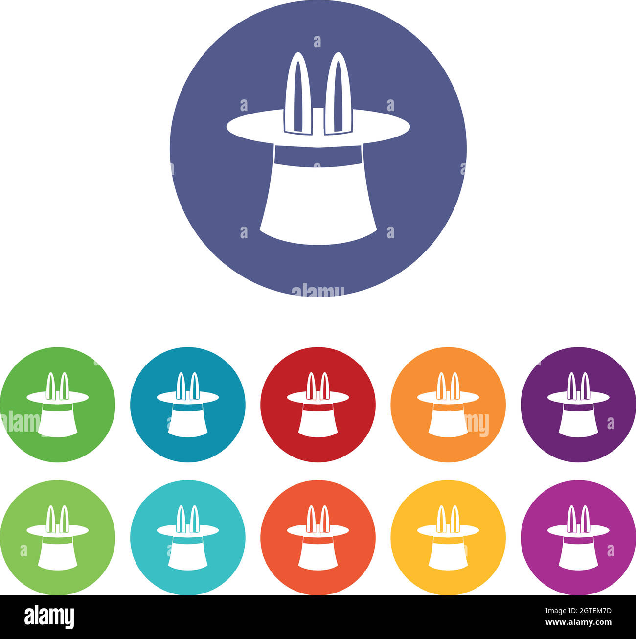 Magic hat set icons Stock Vector Image & Art - Alamy