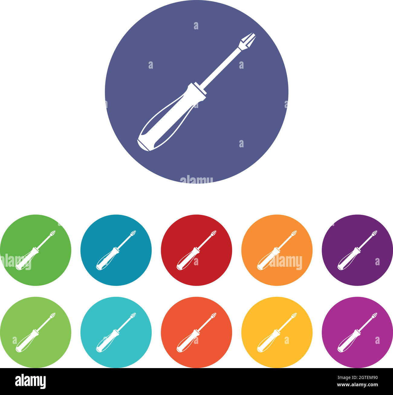 Screwdriver set icons Stock Vector Image & Art - Alamy