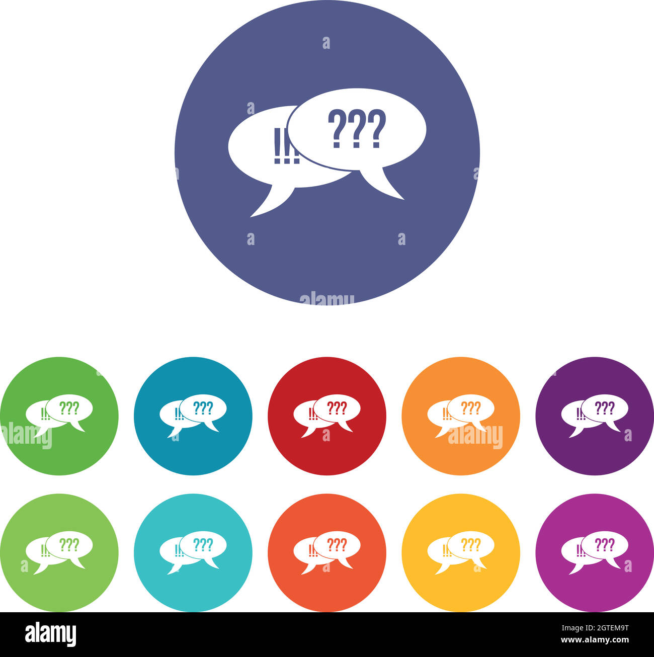Question and exclamation set icons Stock Vector Image & Art - Alamy