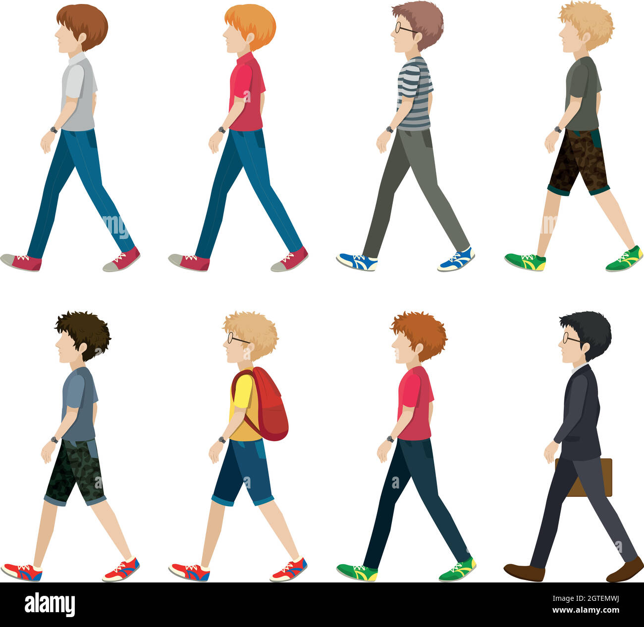 Walking pose Stock Vector Images - Alamy