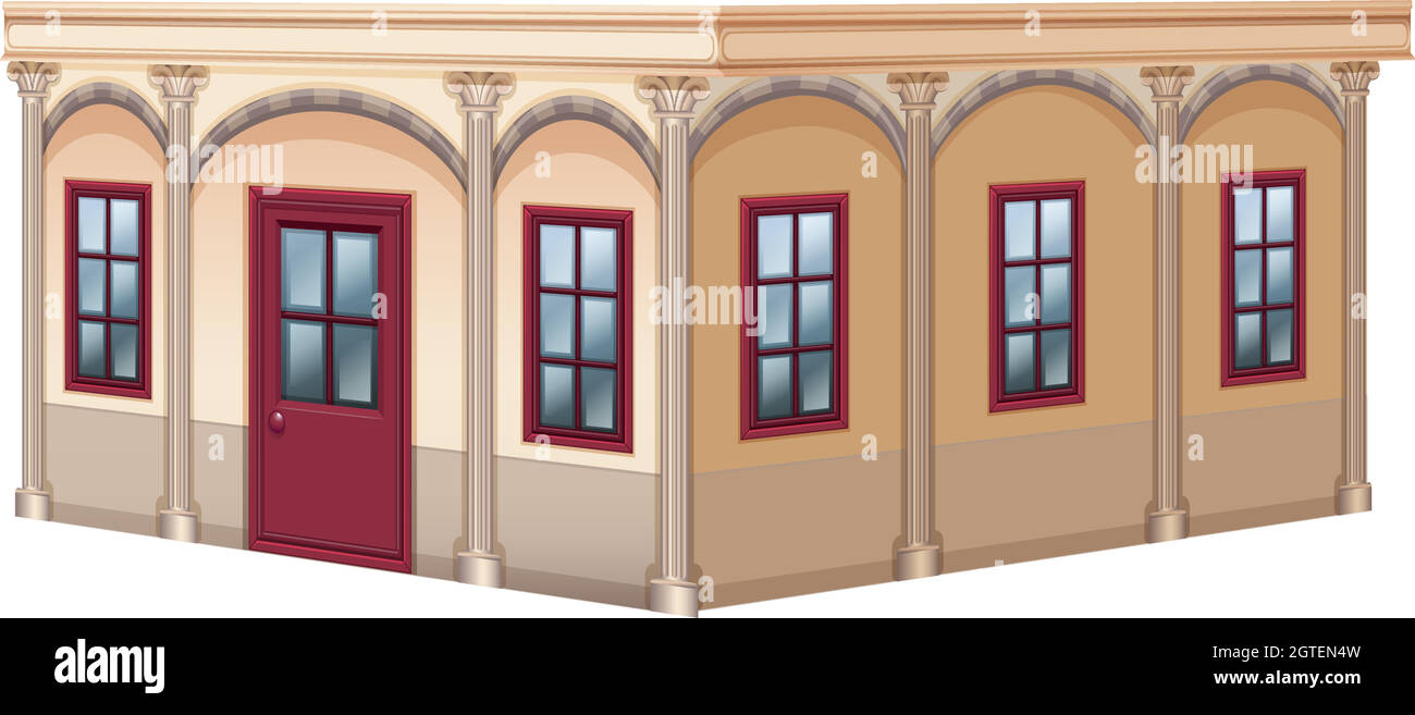 Vintage illustration building hi-res stock photography and images - Alamy