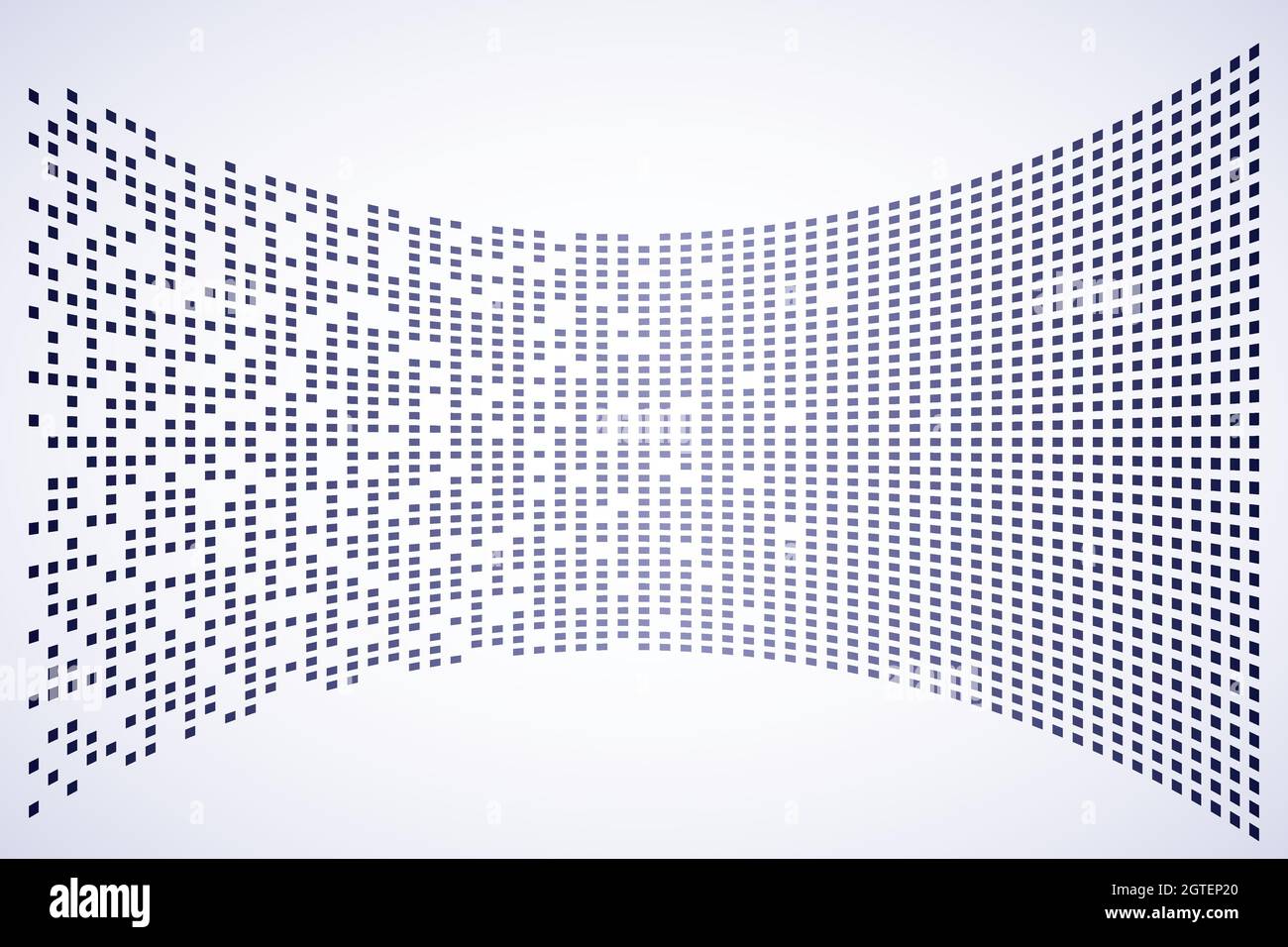 Curved digital data volume. Visualization process of collecting ...